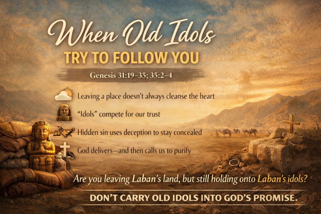 When Old Idols Try to Follow You Genesis 31:19–35; 35:2–4 (NLT) - God ...